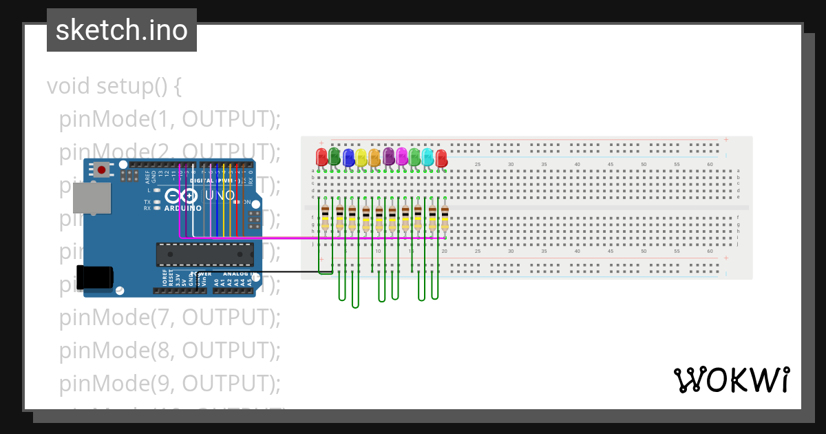 LAMPU BOLAK BALIK - Wokwi ESP32, STM32, Arduino Simulator