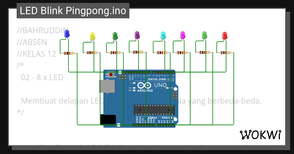 Led Blink Blink Pingpong Bahruddin Wokwi Esp32 Stm32 Arduino Simulator 1183