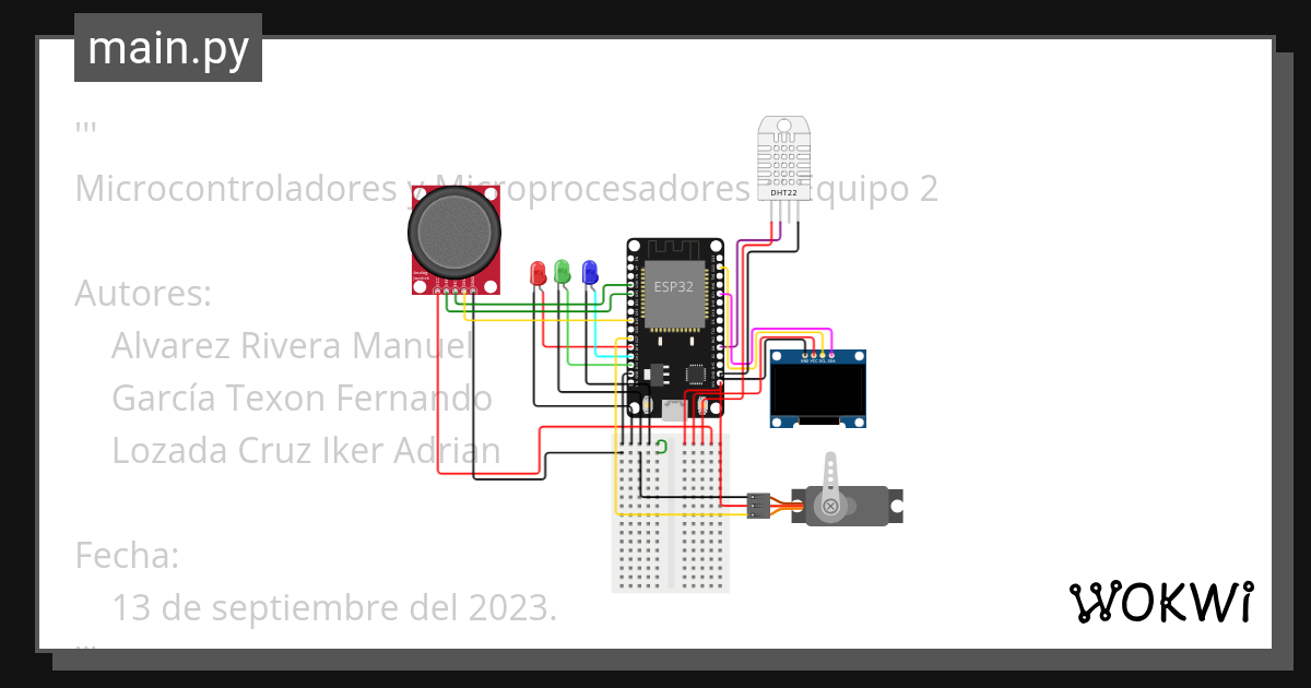 ESP32 Menu y control de cargas - Wokwi ESP32, STM32, Arduino Simulator