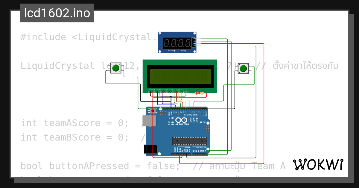 Football Scoreboard Wokwi Esp32 Stm32 Arduino Simulator