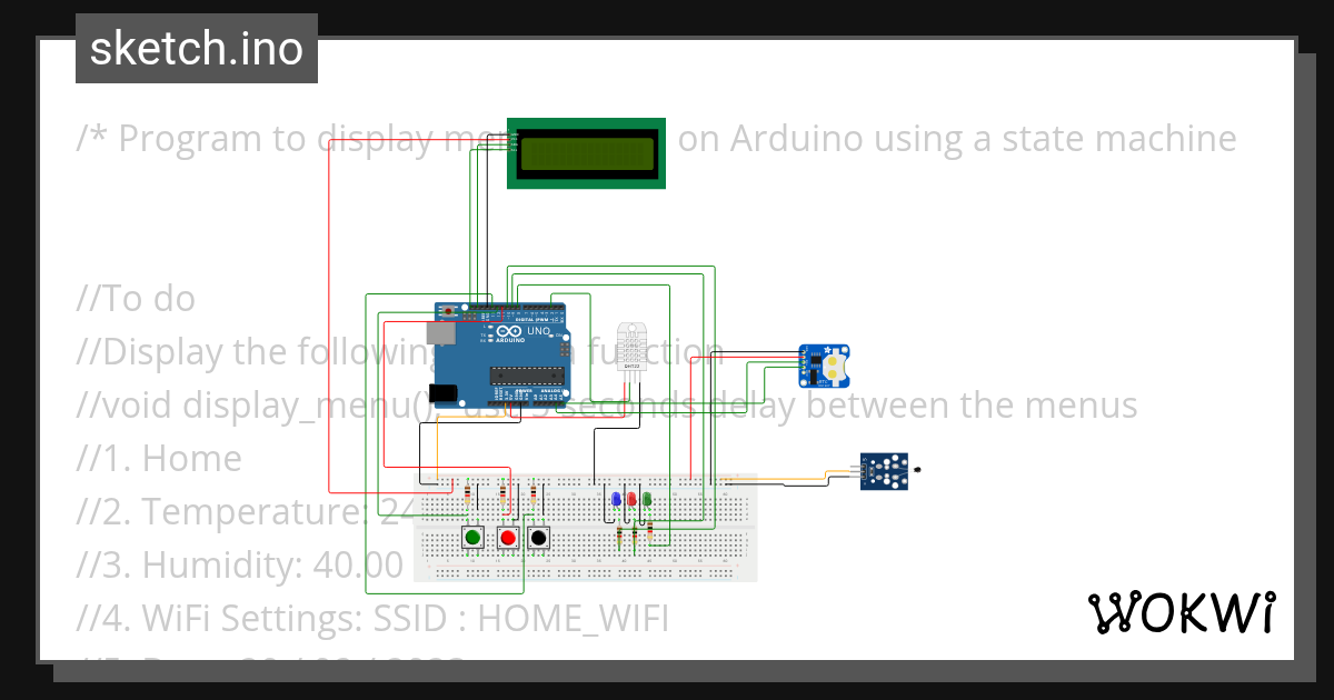 2 assignment mentorship - Wokwi ESP32, STM32, Arduino Simulator