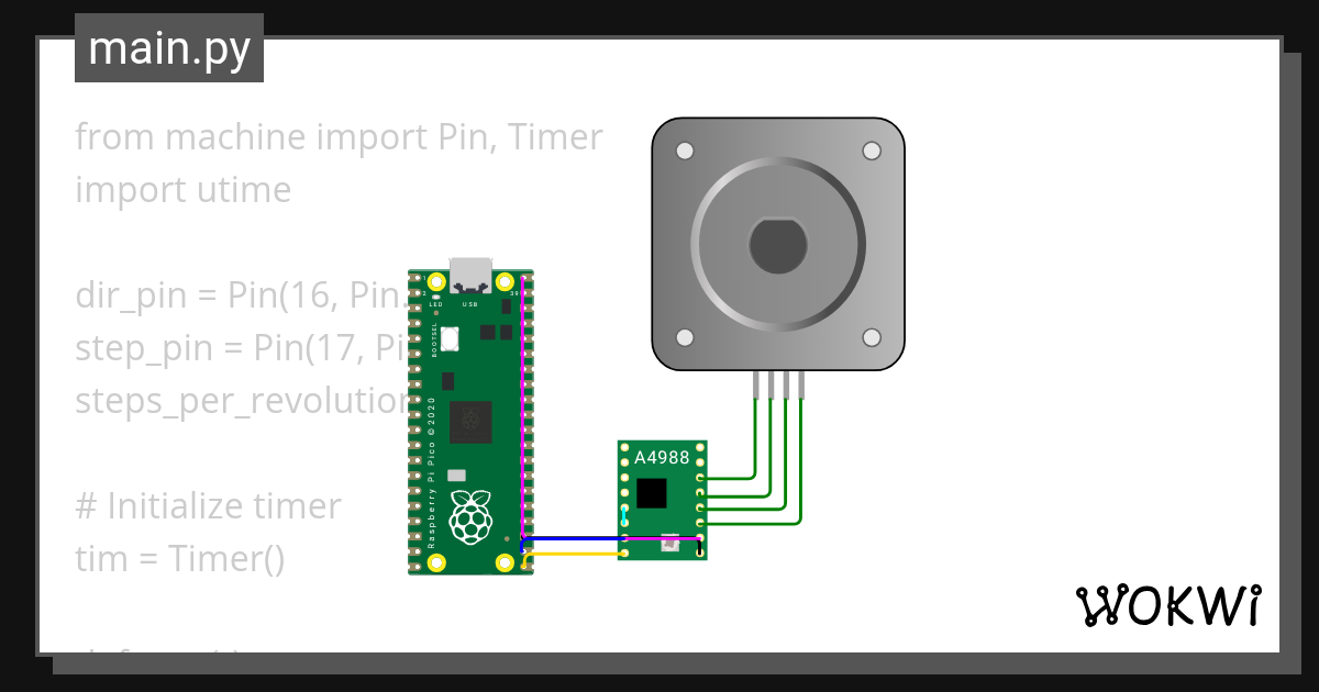 stepper motor - Wokwi ESP32, STM32, Arduino Simulator