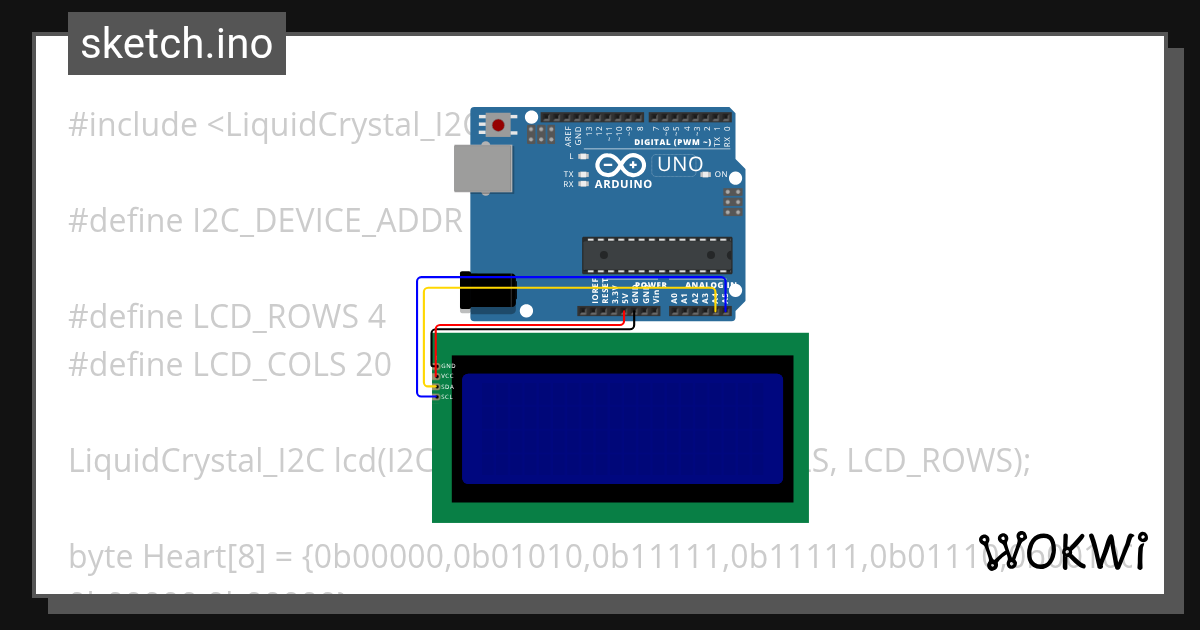 My First Lcd I2c Project Wokwi Esp32 Stm32 Arduino Simulator 7676