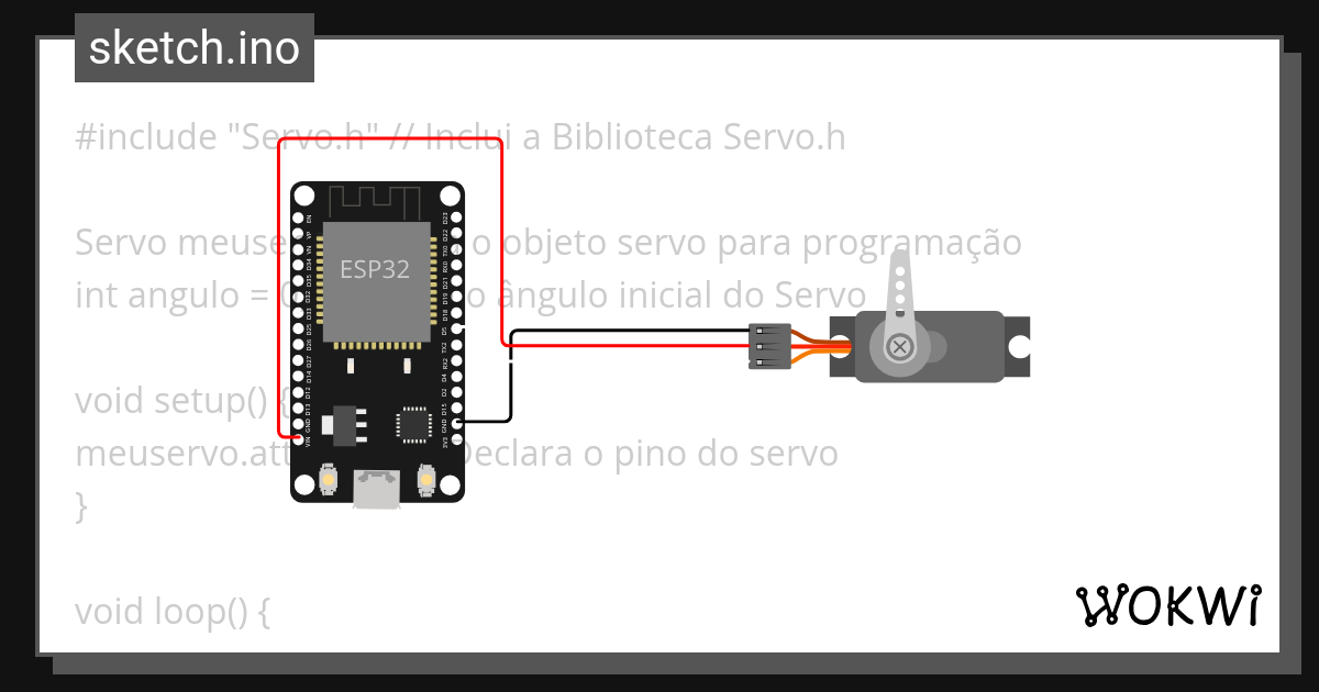 Servo Motor Wokwi Esp32 Stm32 Arduino Simulator 