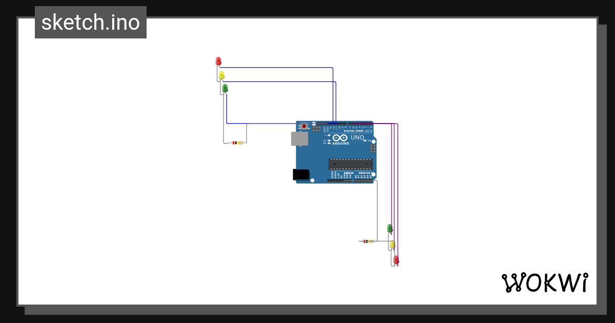 Traffic Light Copy Wokwi Esp32 Stm32 Arduino Simulator 