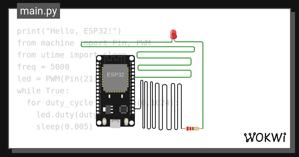 Pwm Wokwi Esp32 Stm32 Arduino Simulator 