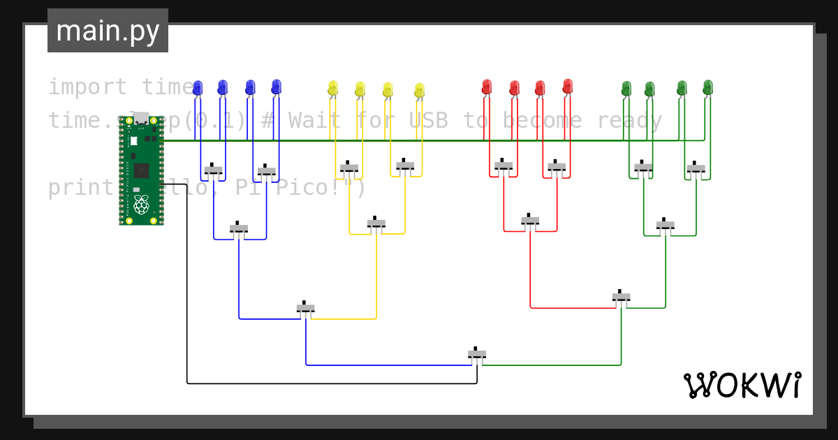 Binario 16 Led Wokwi Esp32 Stm32 Arduino Simulator