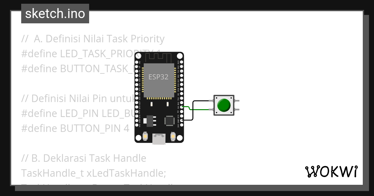 TP Modul 1 IoT - Wokwi ESP32, STM32, Arduino Simulator
