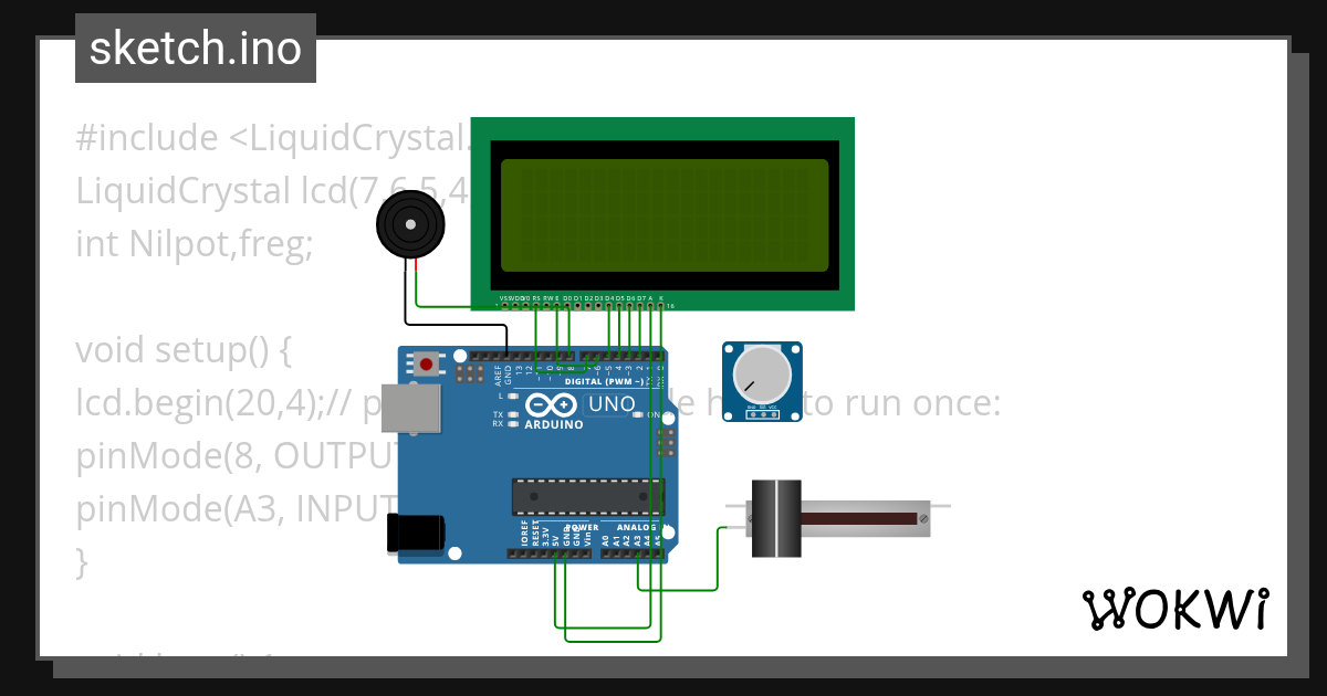 Lcd20:4(2) - Wokwi ESP32, STM32, Arduino Simulator