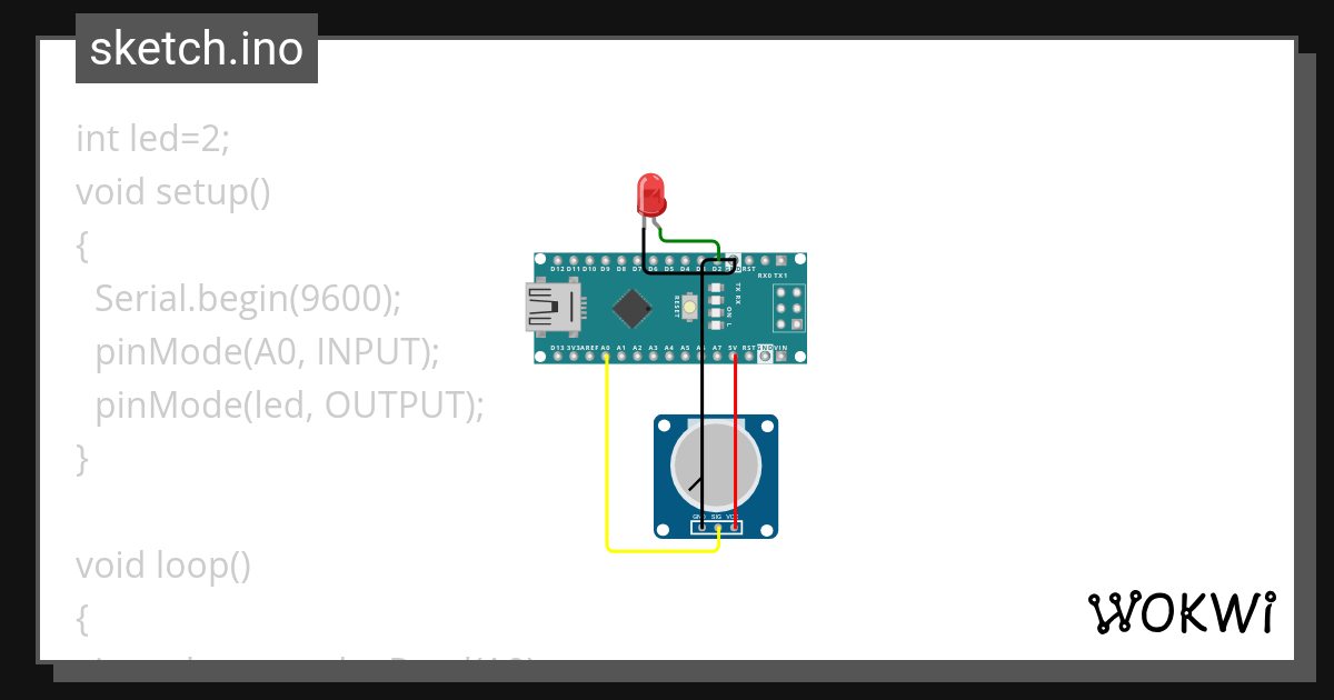 Analog Read - Wokwi ESP32, STM32, Arduino Simulator