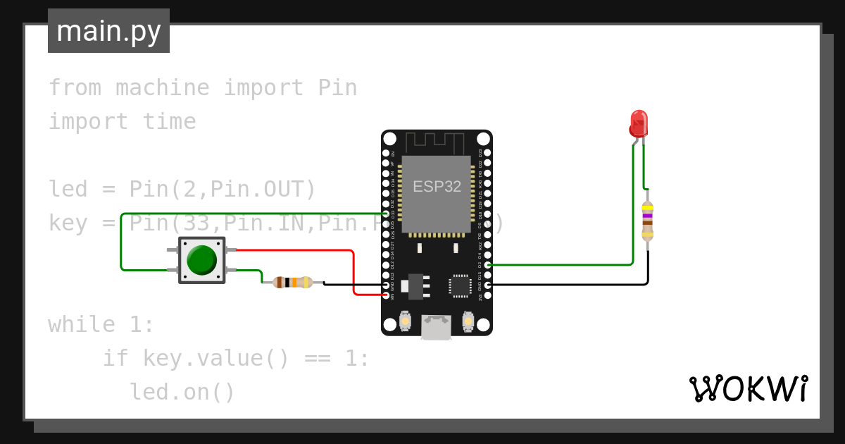 下拉电阻 Wokwi Esp32 Stm32 Arduino Simulator 5205