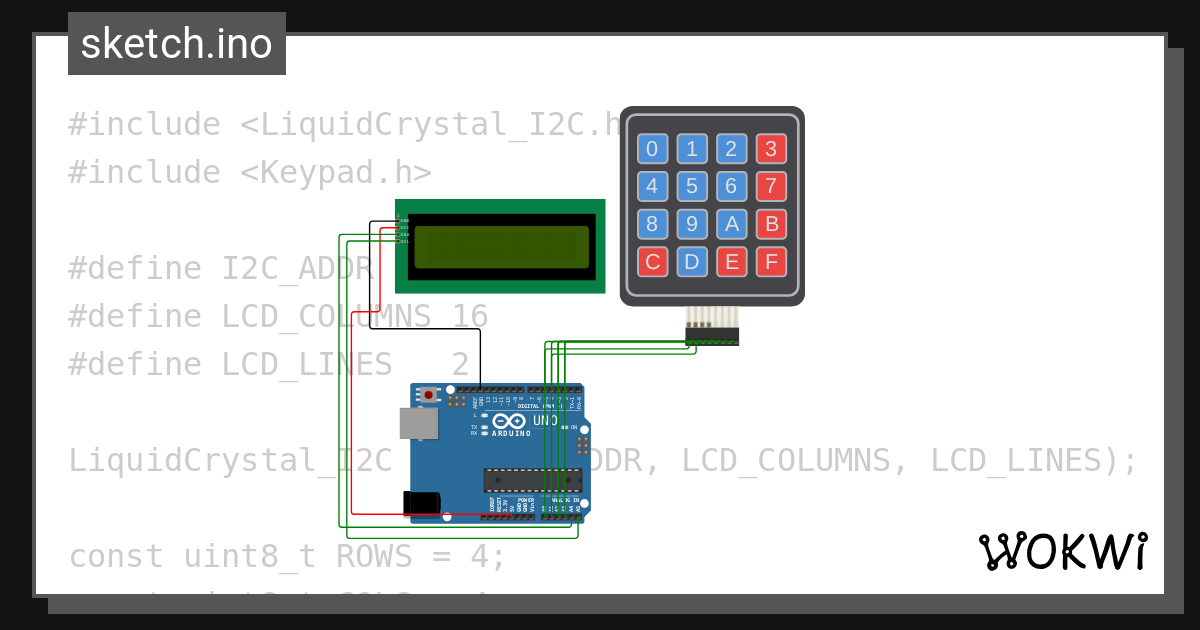 Keypad Input Wokwi Esp32 Stm32 Arduino Simulator 3980