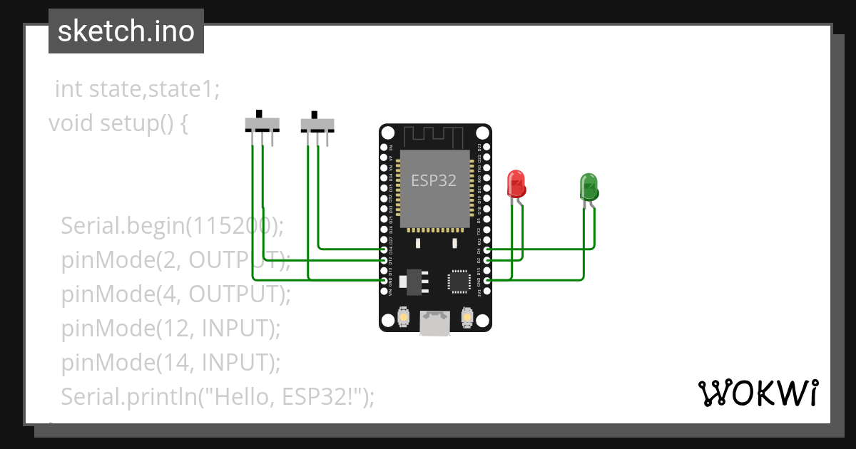 Switch Wokwi Esp32 Stm32 Arduino Simulator 