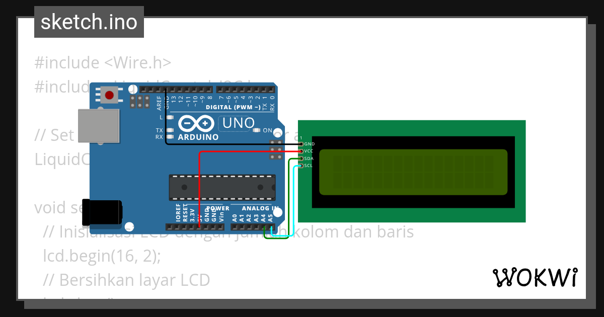 lcd running serial - Wokwi ESP32, STM32, Arduino Simulator