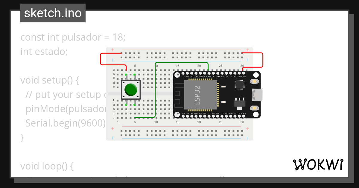 06PulsadorPullDown - Wokwi ESP32, STM32, Arduino Simulator