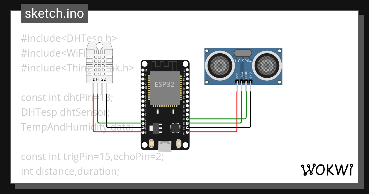 distance - Wokwi ESP32, STM32, Arduino Simulator