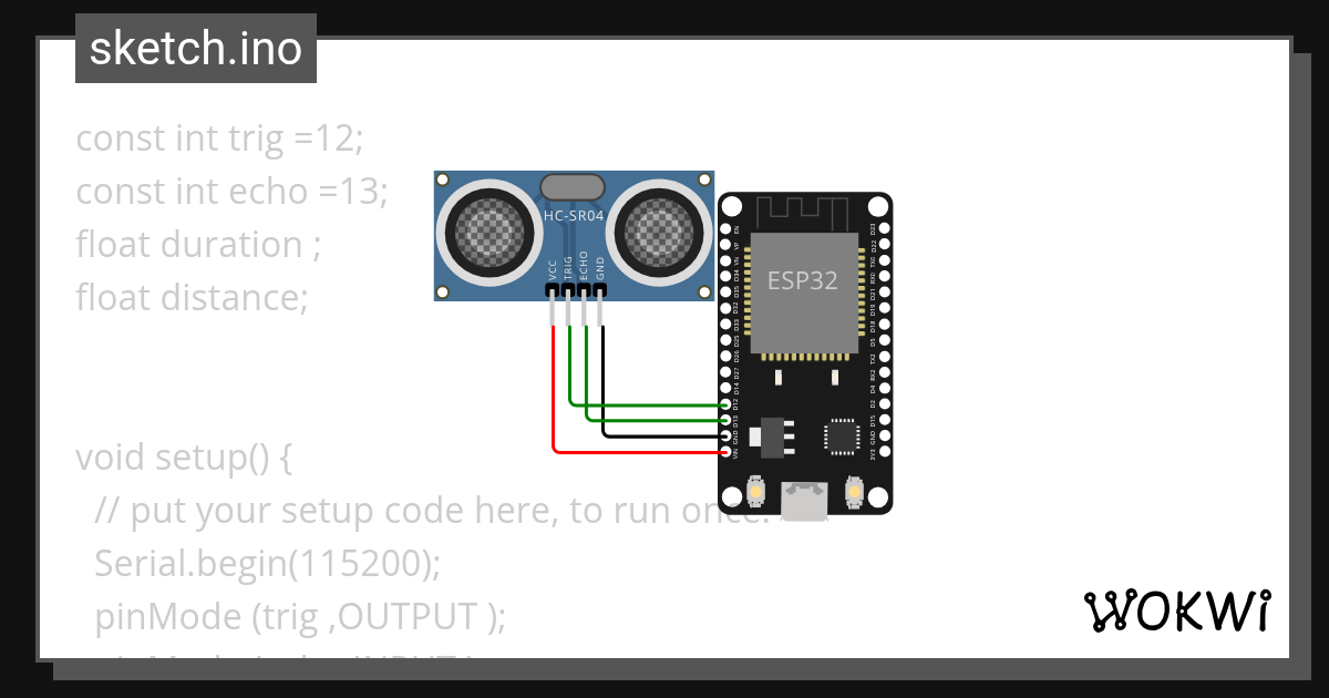 149balajiultrosonic Wokwi Esp32 Stm32 Arduino Simulator 