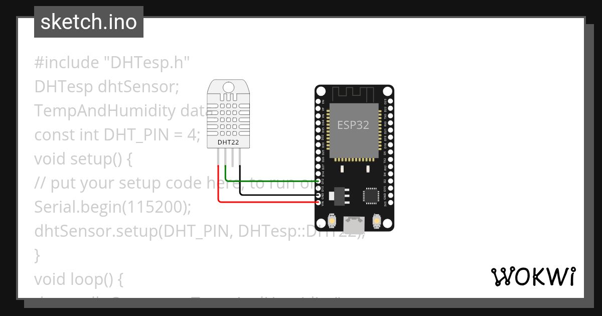 DHT 1 - Wokwi ESP32, STM32, Arduino Simulator