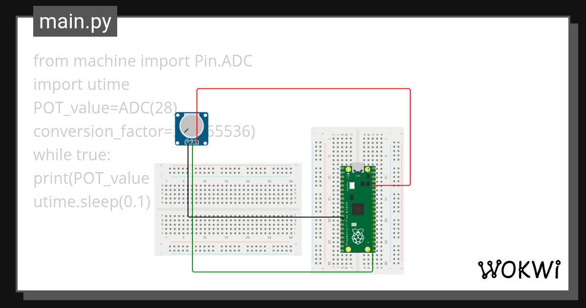 POTENTIOMETER - Wokwi ESP32, STM32, Arduino Simulator