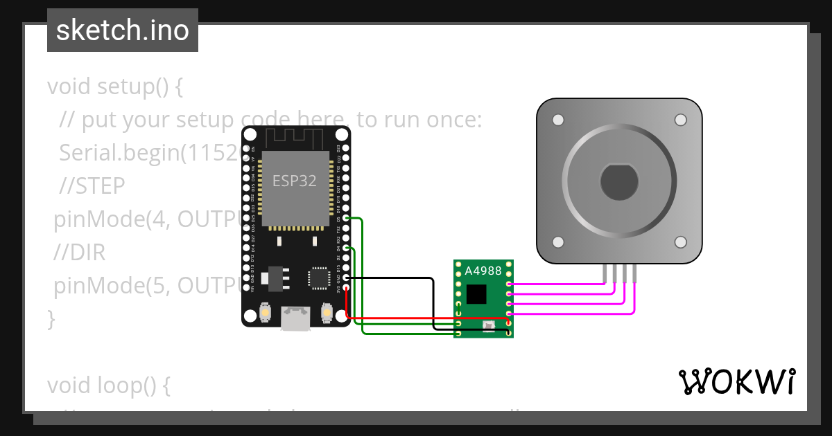 Motor - Wokwi ESP32, STM32, Arduino Simulator