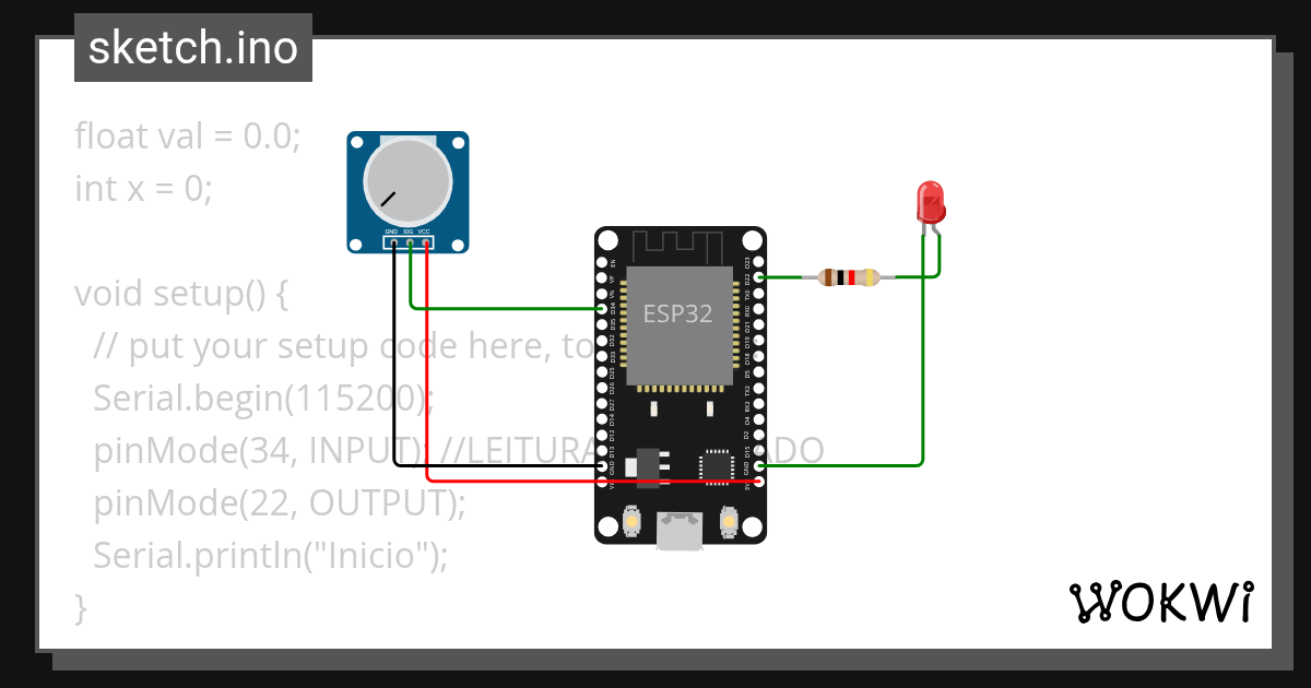 Leitura e escrita analogica 05.09.23 - Wokwi ESP32, STM32, Arduino Simulator