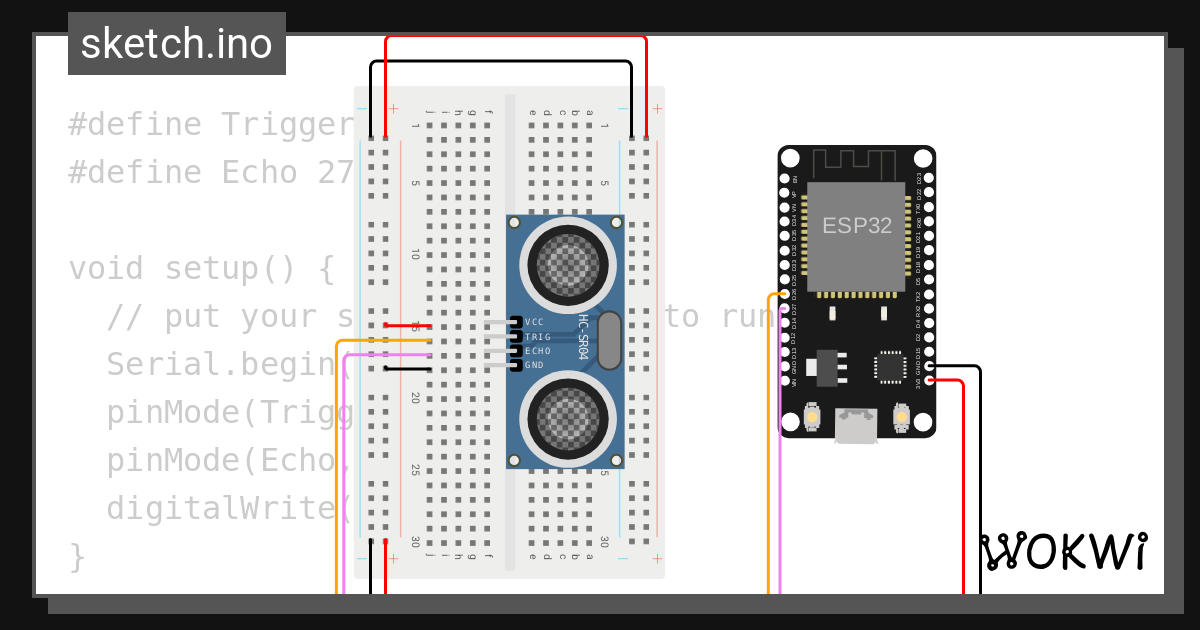 Sensor De Distancia Wokwi Esp32 Stm32 Arduino Simulator 3115