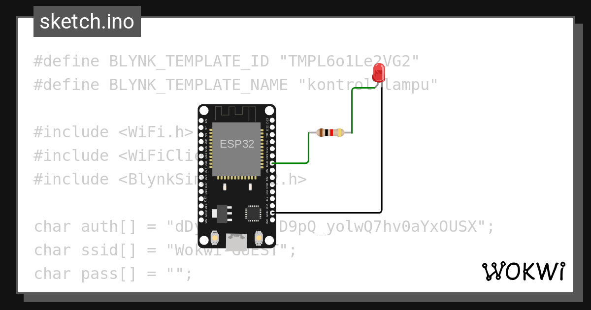 Kontrol Lampu Wokwi Esp32 Stm32 Arduino Simulator 5814