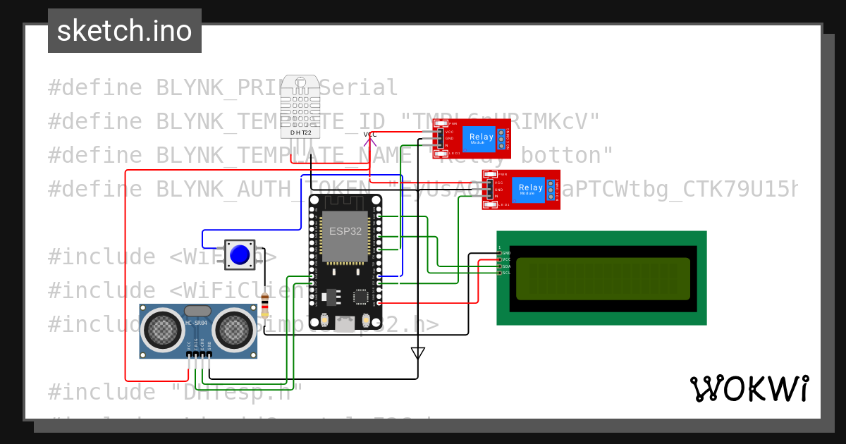 สอบปลายภาค Wokwi Esp32 Stm32 Arduino Simulator