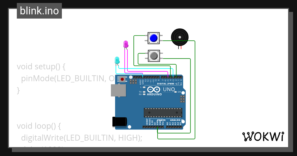 O 蜂鸣器 Wokwi Esp32 Stm32 Arduino Simulator 