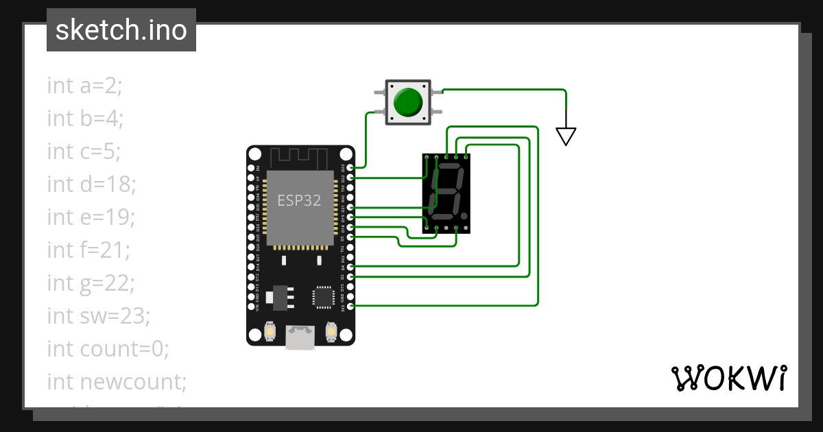7SEG - Wokwi ESP32, STM32, Arduino Simulator