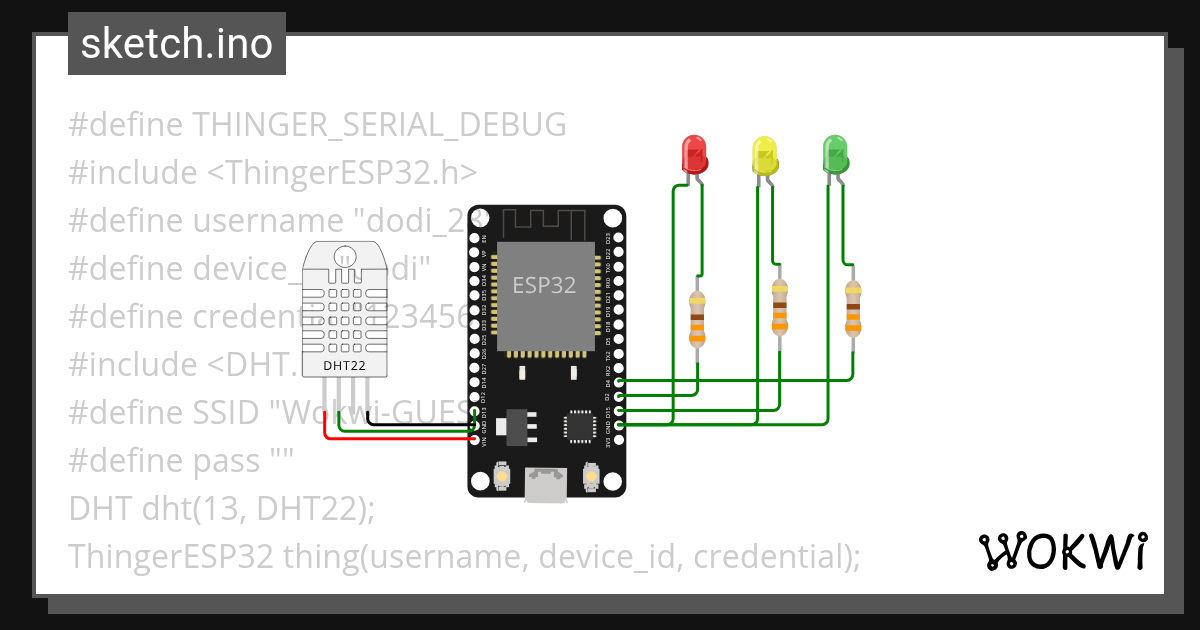 thinger - Wokwi ESP32, STM32, Arduino Simulator