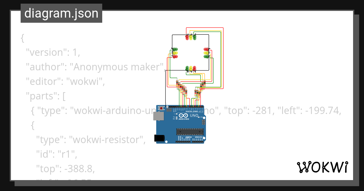 traffic 2 - Wokwi ESP32, STM32, Arduino Simulator