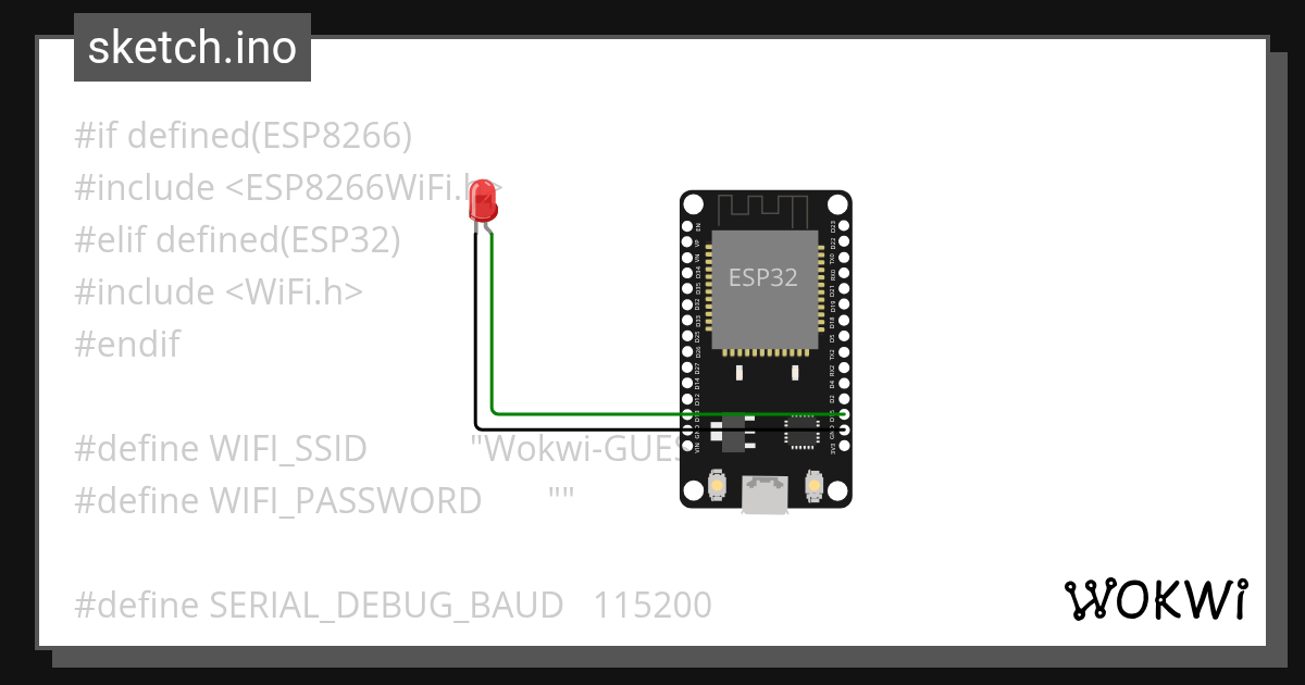 Memulai koneksi wifi - Wokwi ESP32, STM32, Arduino Simulator