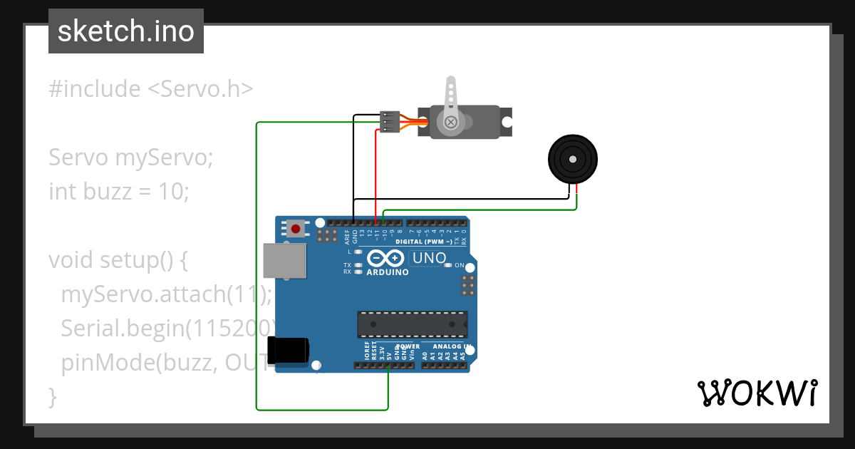 latihan servo - Wokwi ESP32, STM32, Arduino Simulator