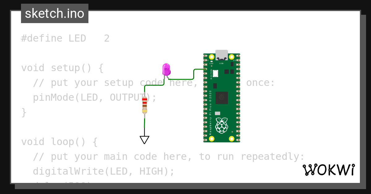 Hola Mundo En Pi Pico Wokwi Esp32 Stm32 Arduino Simulator