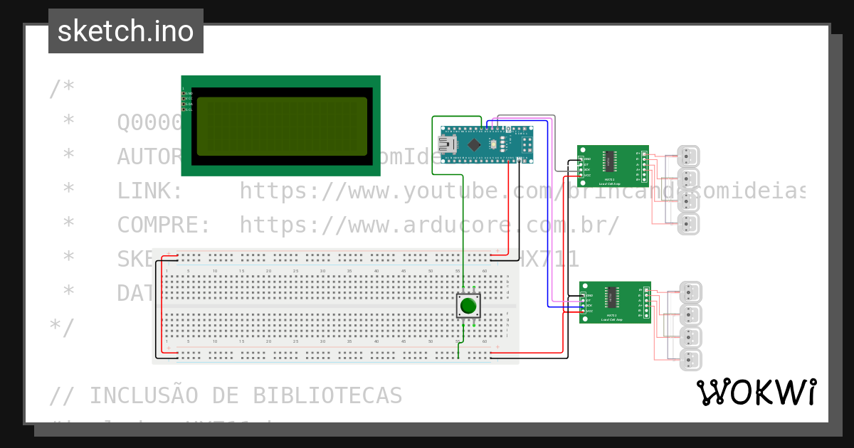 Balança Wokwi Esp32 Stm32 Arduino Simulator