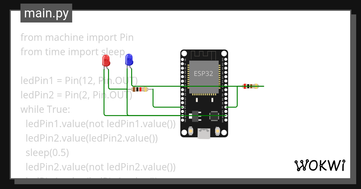 Proyecto 1 Phyton Clase 1 - Wokwi ESP32, STM32, Arduino Simulator