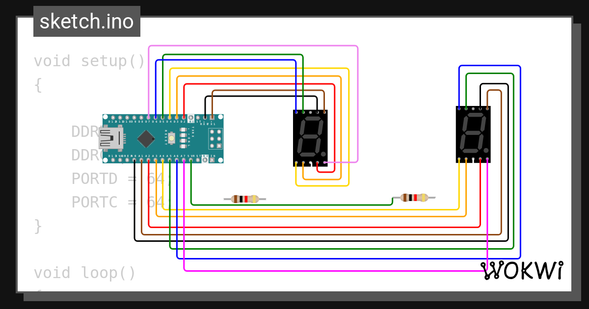 A Counter That Counts From 0 To 99 And Then Vice Versa Wokwi Esp32 Stm32 Arduino Simulator 0956