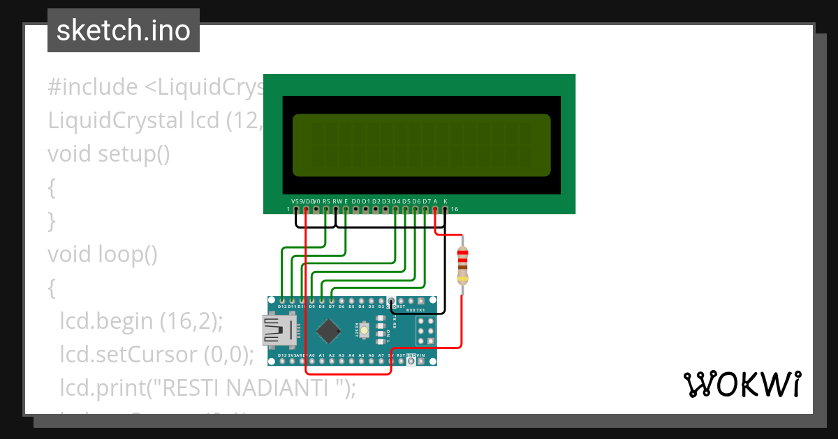 RESTI NADIANTI - Wokwi ESP32, STM32, Arduino Simulator