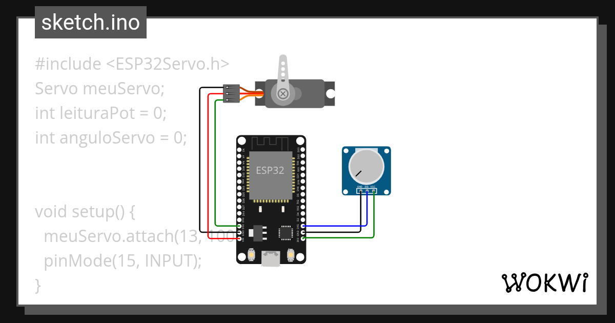 Servo no ESP32 com lib - Wokwi ESP32, STM32, Arduino Simulator Servo no ESP32 com lib - Wokwi ESP32, STM32, Arduino Simulator