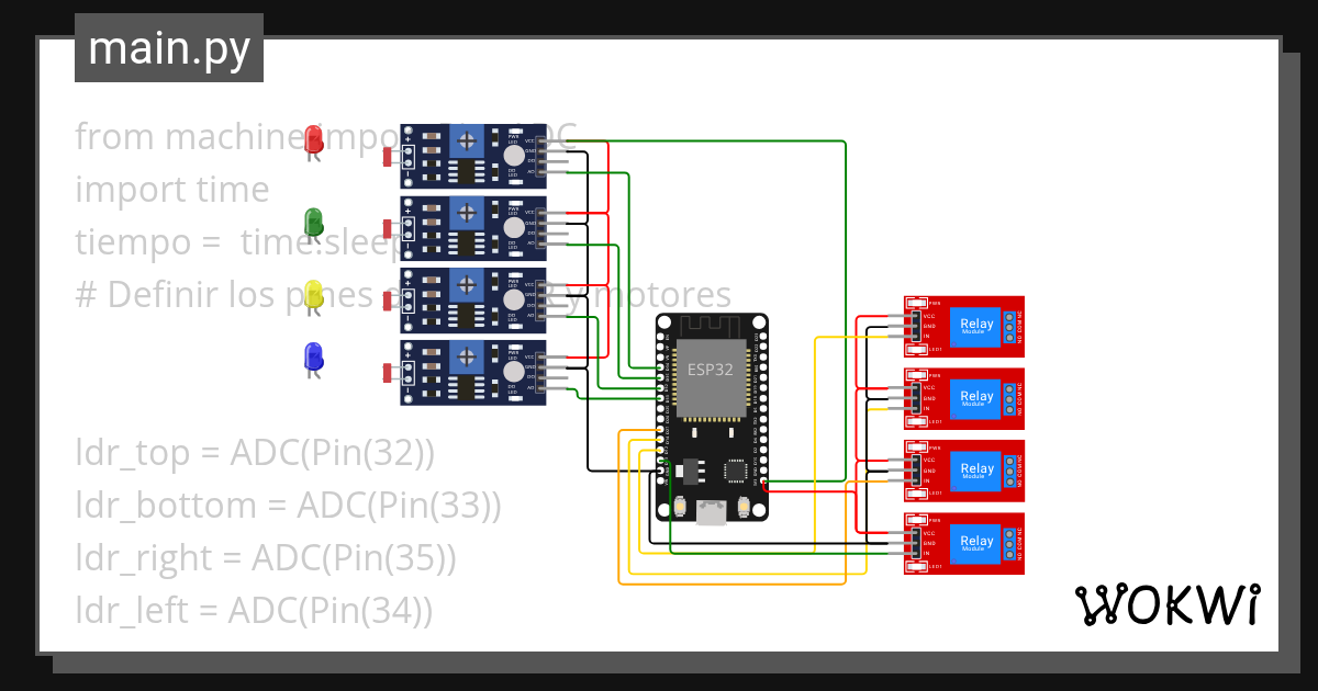 prueba con ldr - Wokwi ESP32, STM32, Arduino Simulator