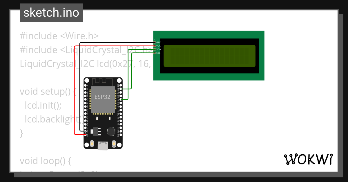 I2c Lcd Wokwi Esp32 Stm32 Arduino Simulator 