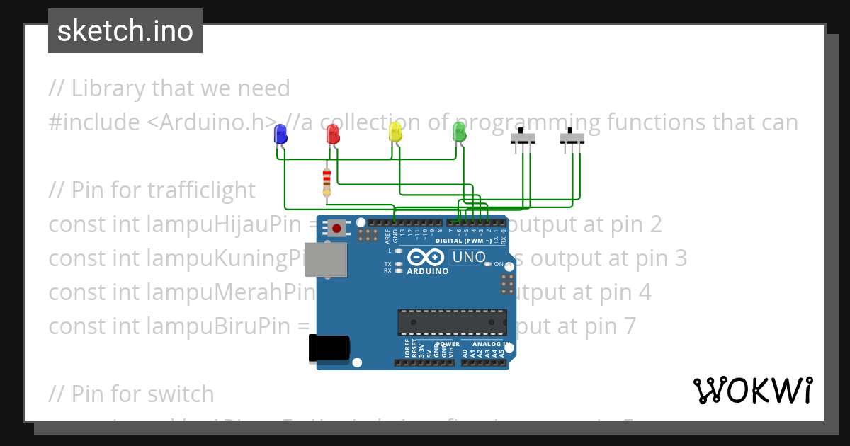 lampu lalu lintas Copy (2) - Wokwi ESP32, STM32, Arduino Simulator