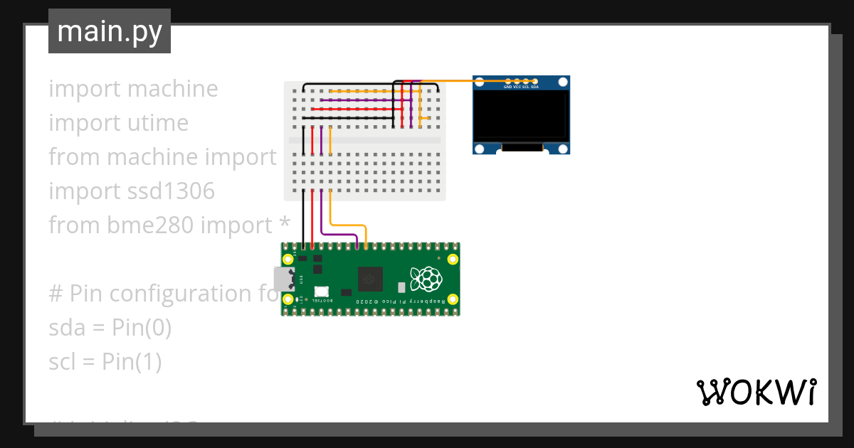BME280 with MicroPython Copy - Wokwi ESP32, STM32, Arduino Simulator