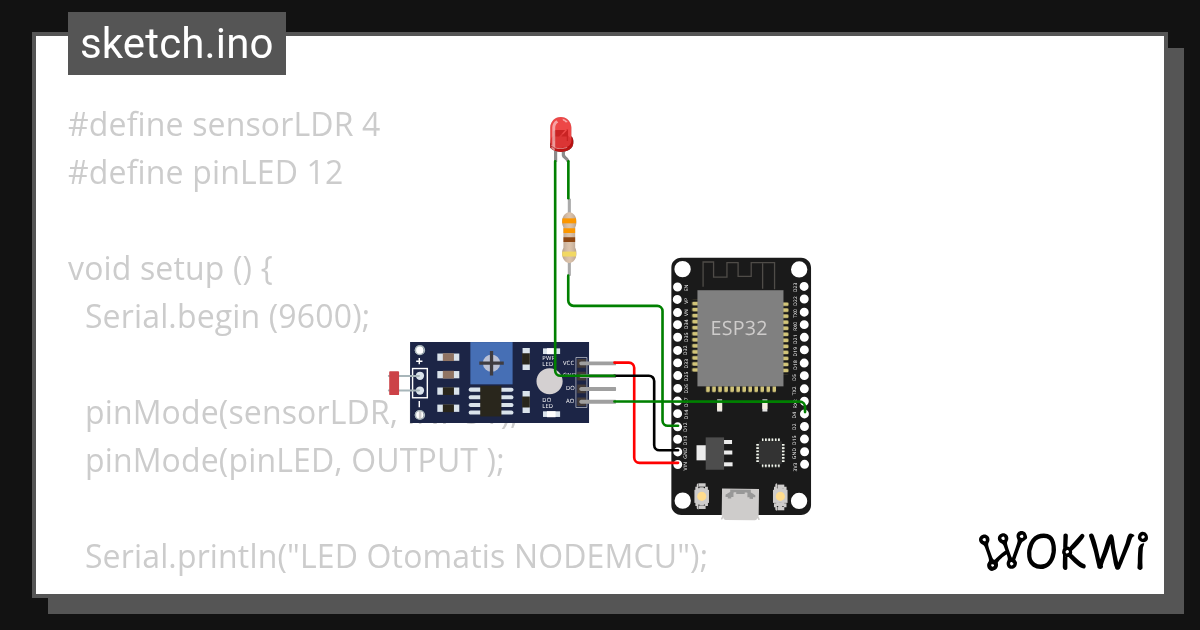 LDR Copy - Wokwi ESP32, STM32, Arduino Simulator