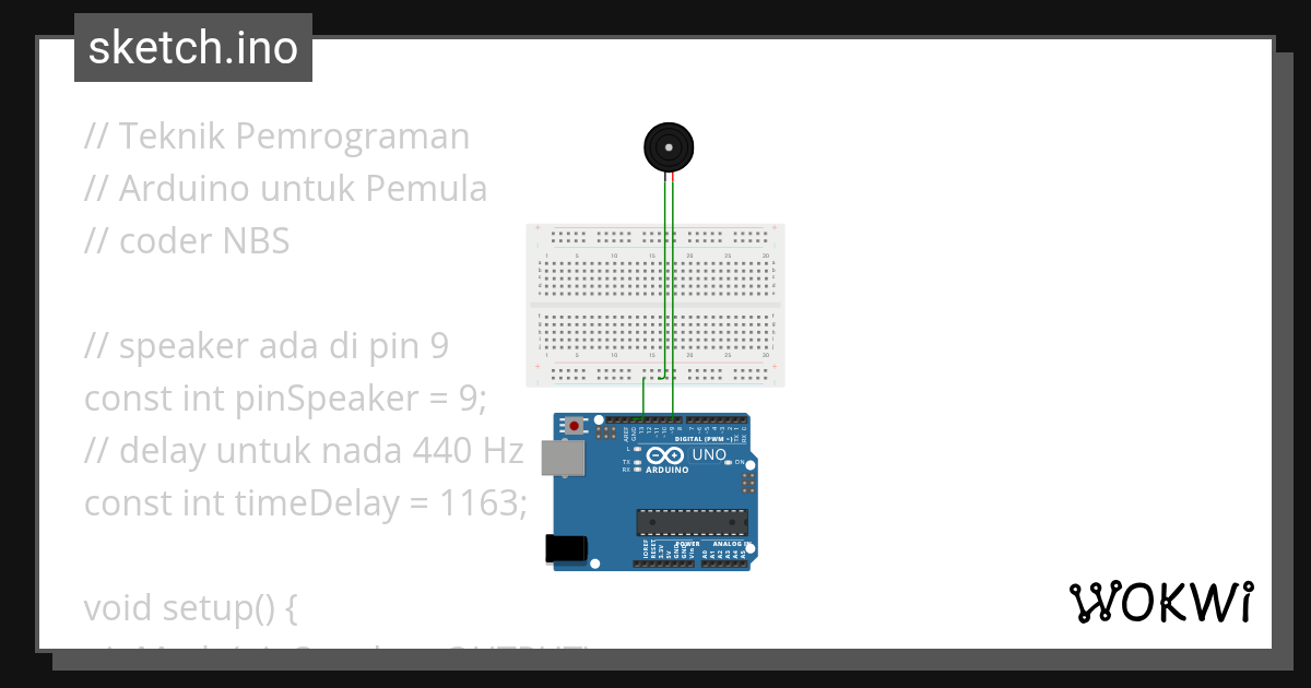 Percobaan 1 nada musik - Wokwi ESP32, STM32, Arduino Simulator Percobaan 1 nada musik - Wokwi ESP32, STM32, Arduino Simulator