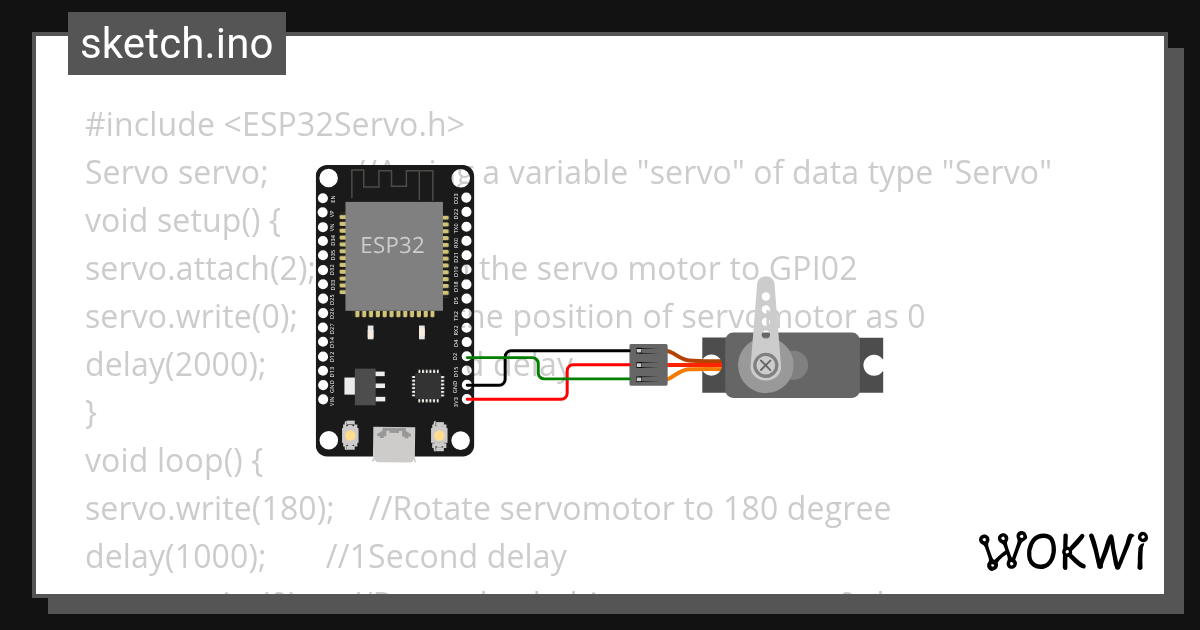 servo - Wokwi ESP32, STM32, Arduino Simulator