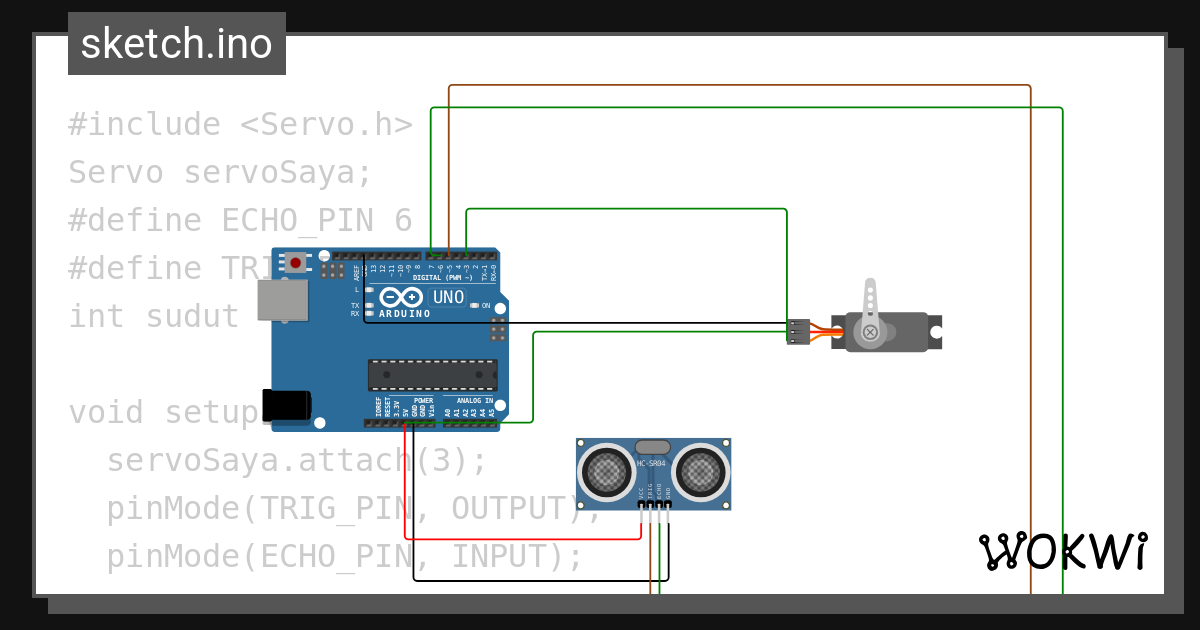 Servo Sensor Gerbang Tol Wokwi Esp32 Stm32 Arduino Simulator 6642