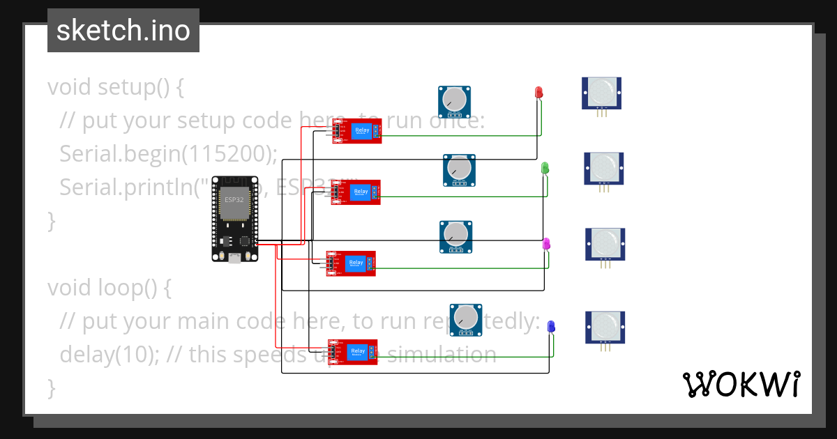 smart light - Wokwi ESP32, STM32, Arduino Simulator