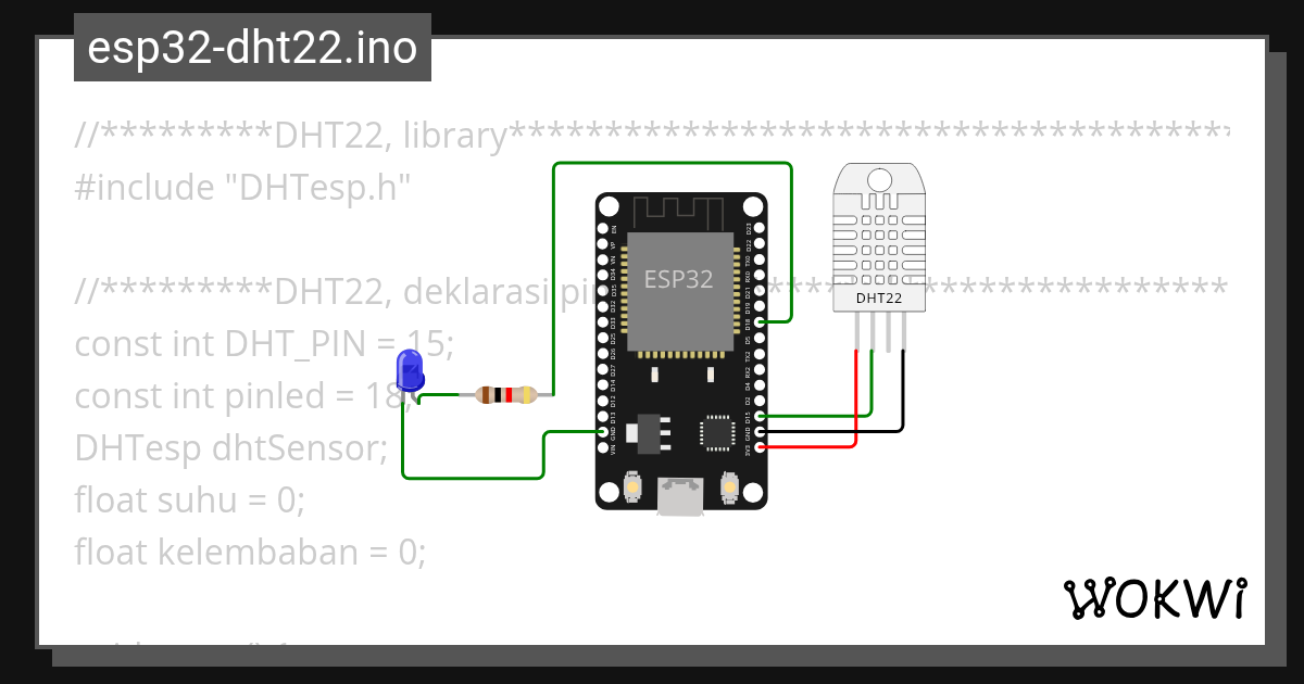 Dht22 Suhu Wokwi Esp32 Stm32 Arduino Simulator 0579
